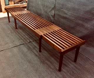Danish Modern expandable bench | Phoenix Rain Woodworking